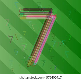 Number 7 Design Template Stock Vector (Royalty Free) 576400417 ...