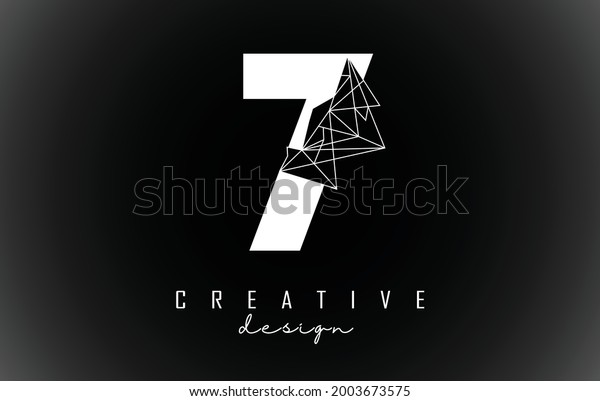 Number 7 Logo Design Broken Stone Stock Vector (Royalty Free ...