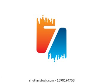 Number 7 Logo Symbol Template Design: vector de stock (libre de ...