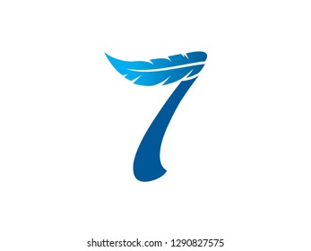 Number 7 Logo Template Design Vector Stock Vector (Royalty Free ...
