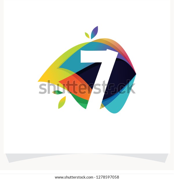 Number 7 Negative Space Design Number Stock Vector (Royalty Free ...