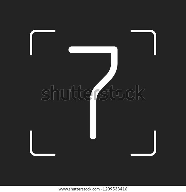Number 7 Numeral Seventh White Object Stock Vector (Royalty Free ...