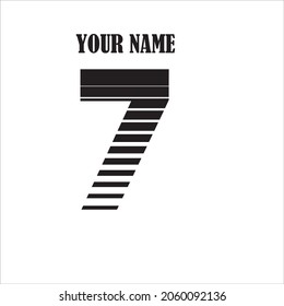 Number 7 On White Background Stock Vector (Royalty Free) 2060092136 ...