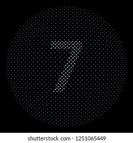 Vektor Stok Letter D Effect Halftone Symbol Particles (Tanpa Royalti ...