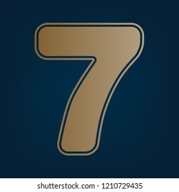 Number 7 Sign Design Template Element Stock Vector (Royalty Free ...