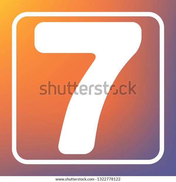 Number 7 Sign Design Template Element Stock Vector (Royalty Free ...