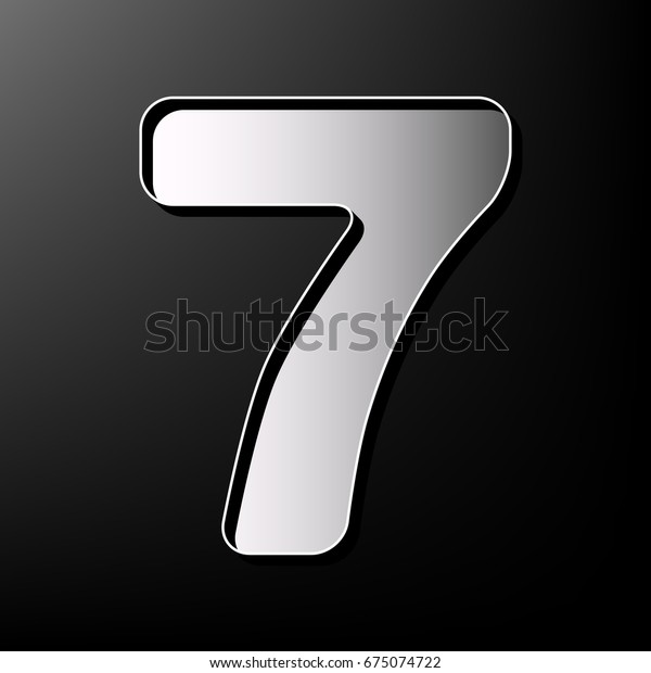 Number 7 Sign Design Template Element Stock Vector (Royalty Free ...
