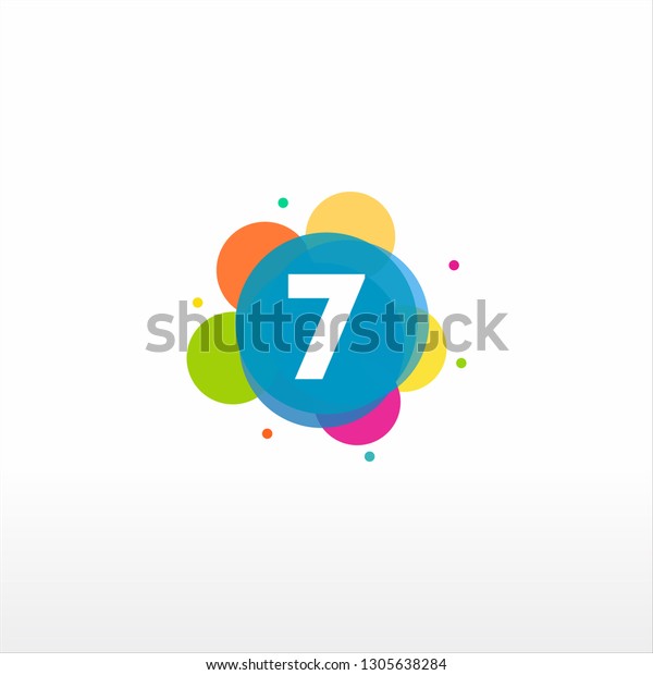 Number 7 Vector Font Alphabet Abstract Stock Vector (Royalty Free ...