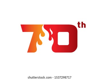 Number 70 Logo Symbol Template Design Stock Vector (Royalty Free ...