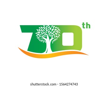 Number 70 Logo Symbol Template Design Stock Vector (Royalty Free ...