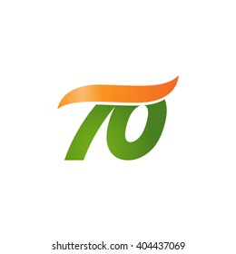 Number 70 Swoosh Design Template Logo Stock Vector (Royalty Free ...