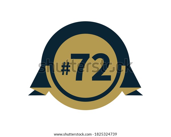 Number 72 Badge Design Vector Stock Vector (Royalty Free) 1825324739 ...