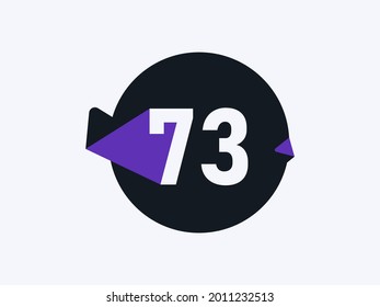 Number 73 Logo Icon Design Vector Stock Vector (Royalty Free ...