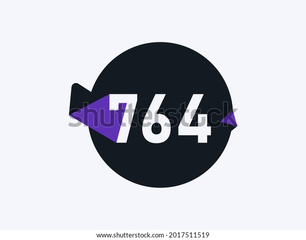 Number 764 Logo Icon Design Vector Stock Vector (Royalty Free ...