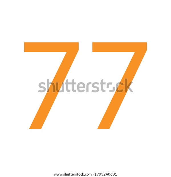 Number 77 Simple Clip Art Illustration Stock Vector (Royalty Free ...