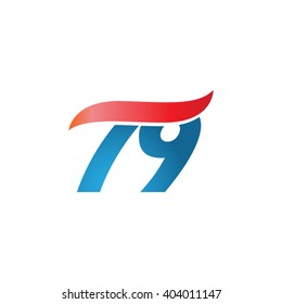 Number 79 Swoosh Design Template Logo Stock Vector (Royalty Free) 403978174