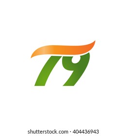Number 79 Swoosh Design Template Logo Stock Vector (Royalty Free ...