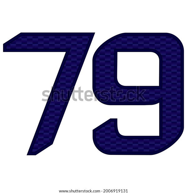 Number 79 Vector Illustration Blue Number Stock Vector (Royalty Free ...