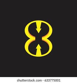 Number 8 Arrows Design Logo Vector Stock Vector (Royalty Free ...
