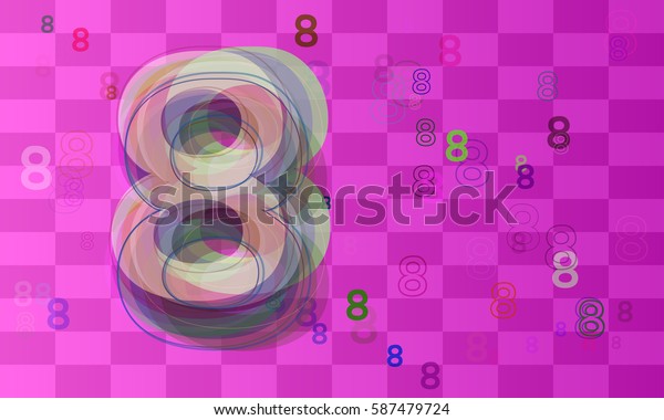 Number 8 Art Icon Stock Vector (Royalty Free) 587479724 | Shutterstock