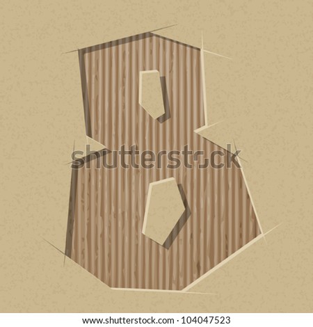 Number 8 Cut Out On Cardboard Stock Vector (Royalty Free) 104047523 ...