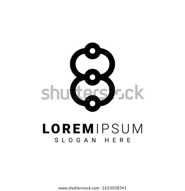 Number 8 Eight Logo Icon Vector Stock Vector (Royalty Free) 1623038341 ...