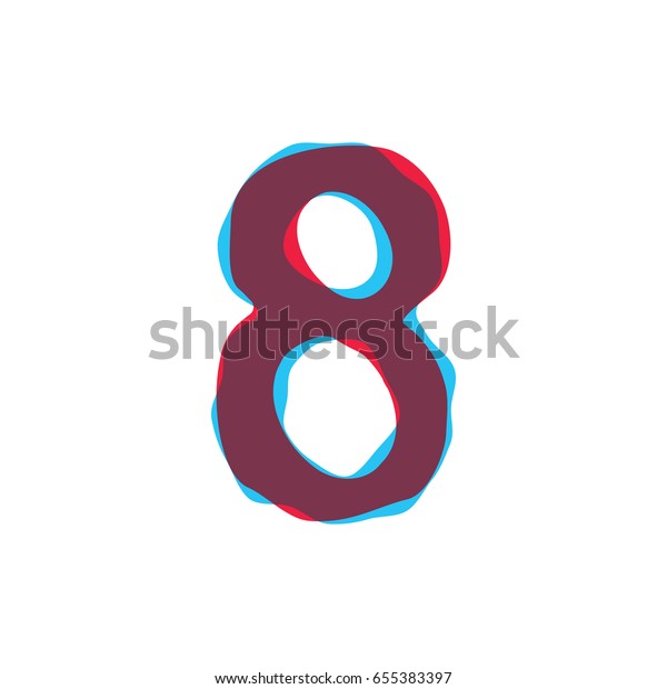 Number 8 Font Character Logo Formed Stock Vector (Royalty Free ...