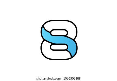 Number 8 Logo Design Black Border Stock Vector (Royalty Free ...