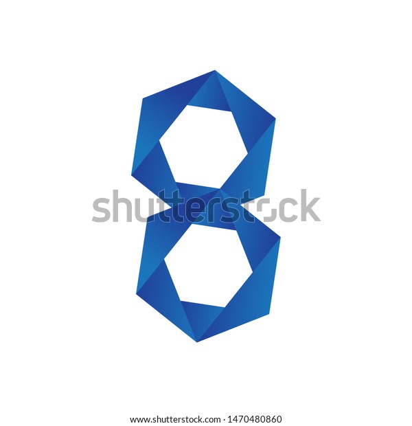 Number 8 Logo Gemetric Pattern On Stock Vector (Royalty Free ...