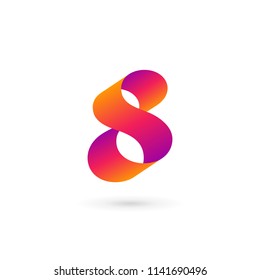 Number 8 Logo Icon Design Template Stock Vector (Royalty Free ...