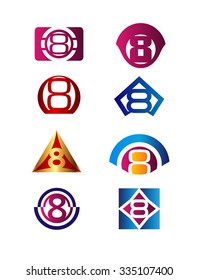 Number 8 Logo Icon Design Template Stock Vector (Royalty Free ...