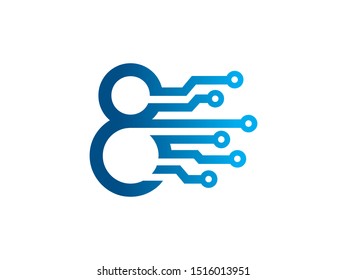 Code Digital Logo Icon Design Stock Vector (Royalty Free) 1054454951