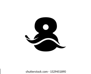 Number 8 Logo Symbol Template Design Stock Vector (Royalty Free ...