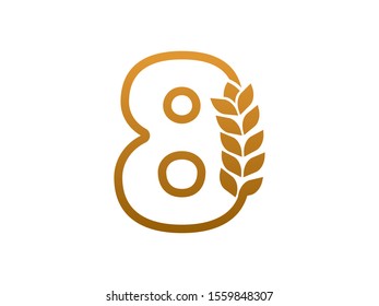 Number 8 Logo Symbol Template Design Stock Vector (Royalty Free ...