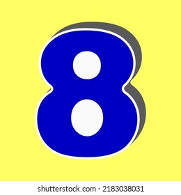 Number 8 Sign Design Template Element Stock Vector (Royalty Free ...