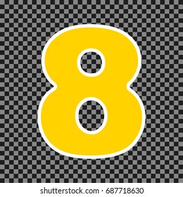 Number 8 Sign Design Template Element Stock Vector (Royalty Free ...