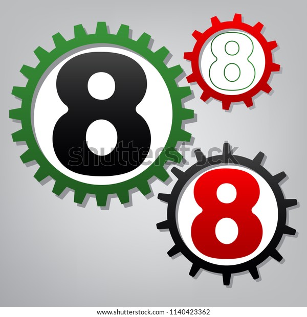 Number 8 Sign Design Template Element Stock Vector (Royalty Free ...