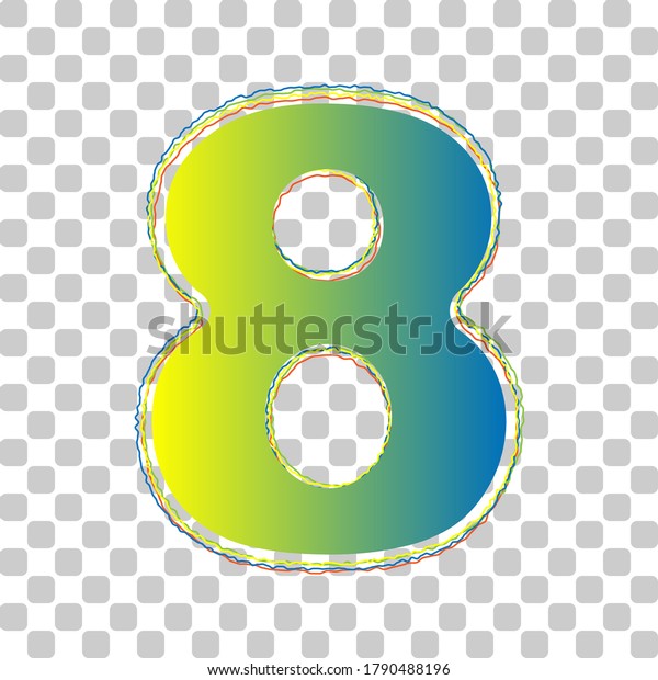 Number 8 Sign Design Template Element Stock Vector (Royalty Free ...