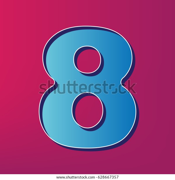 Number 8 Sign Design Template Element Stock Vector (Royalty Free ...