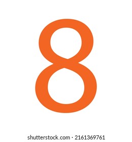 Number 8 Simple Clip Art Vector Stock Vector (Royalty Free) 2161369761 ...