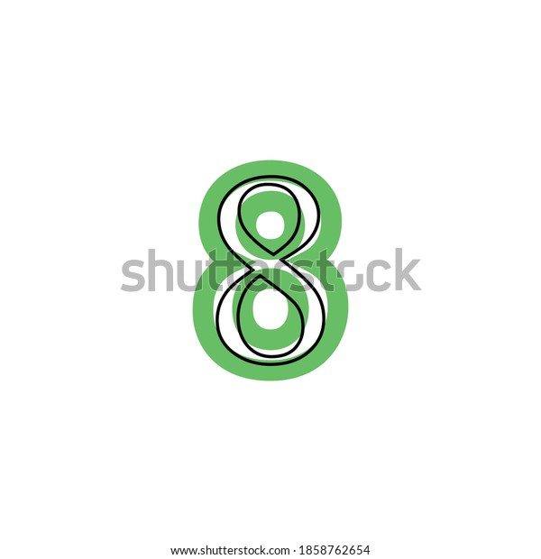 Number 8 Symbol Black Border On Stock Vector (Royalty Free) 1858762654 ...