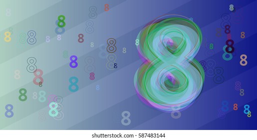 Number 8 Texture Art Stock Vector (Royalty Free) 587483144 | Shutterstock