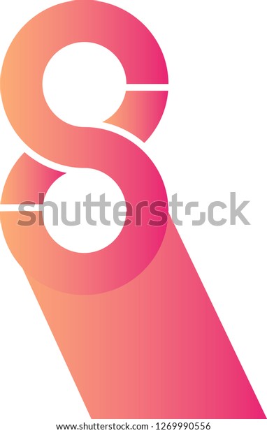 Number 8 Vector Font Alphabet Modern Stock Vector (Royalty Free ...