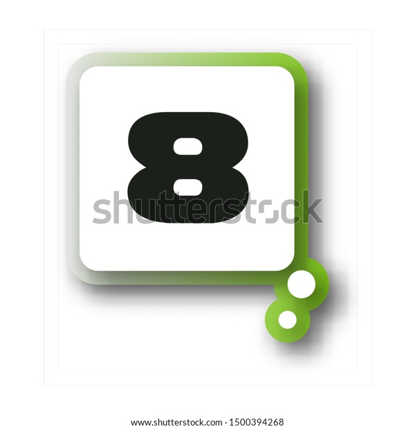 Number 8 Vector Font Alphabet Modern Stock Vector (Royalty Free ...