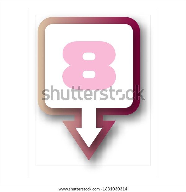 Number 8 Vector Font Alphabet Modern Stock Vector (Royalty Free ...