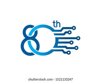 Number 80 Logo Symbol Template Design Stock Vector (Royalty Free ...