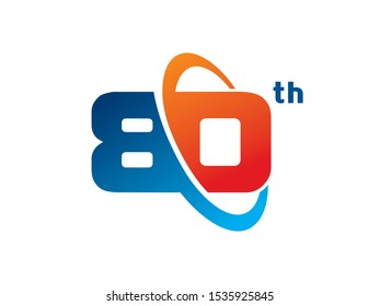 Number 80 Logo Symbol Template Design Stock Vector (Royalty Free ...
