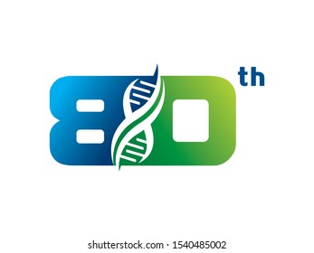 Number 80 Logo Symbol Template Design Stock Vector (Royalty Free ...