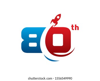 Number 80 Logo Symbol Template Design Stock Vector (Royalty Free ...