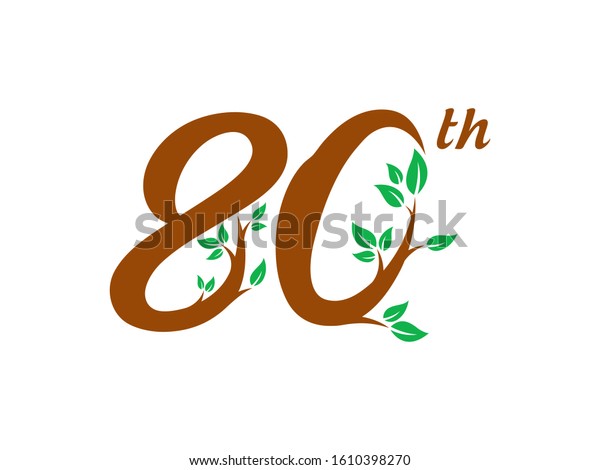 Number 80 Logo Symbol Template Design Stock Vector (Royalty Free ...